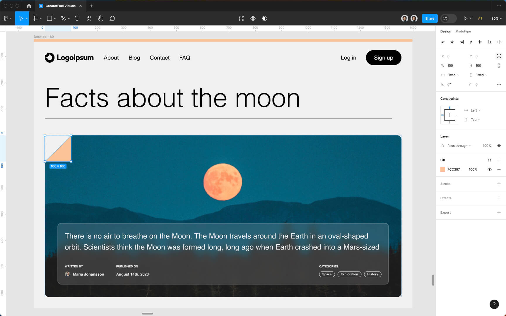 How to add a corner fold in Figma & Webflow
